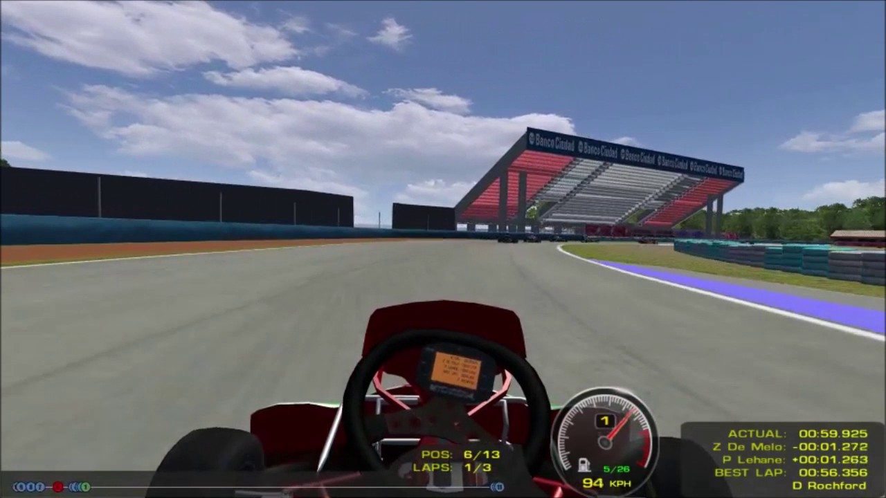 rFactor - Kart - Bs. As. - YouTube