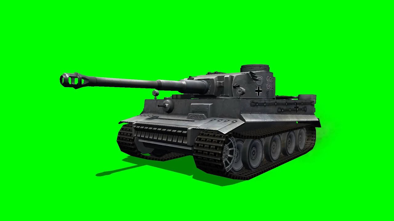Tiger 1 Tank in Drive 1 - free green screen - free use - YouTube