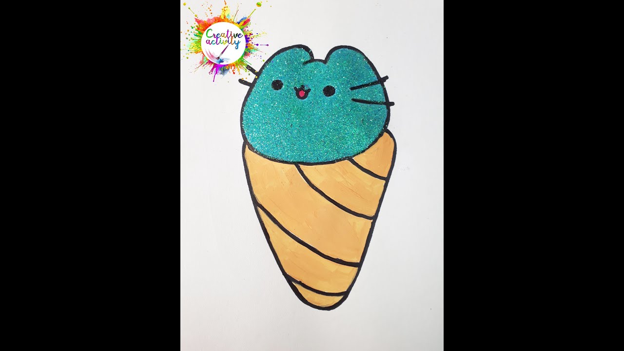 How to draw an ice cream cat - YouTube