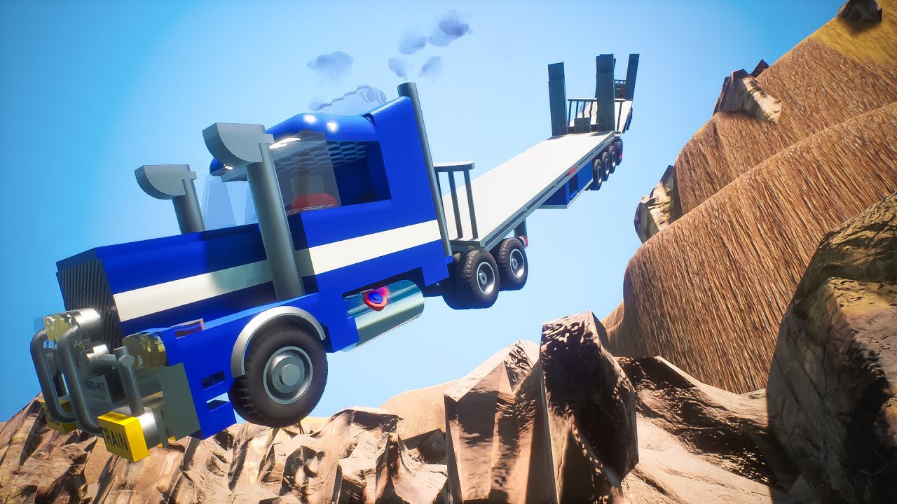 Falls into the Canyon | Brick Rigs - YouTube