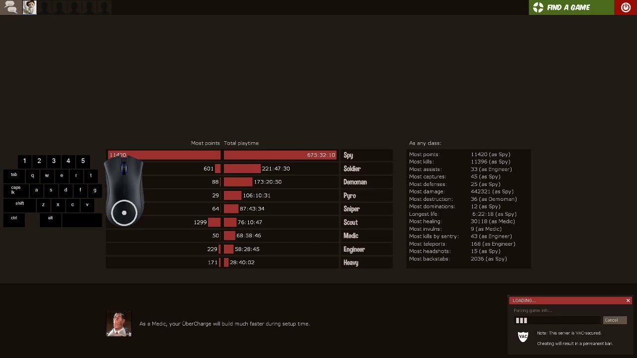 tf2 stream with mouse and keyboard - YouTube
