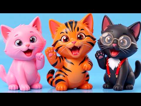 Anak kucing Meong Meong + Jhony Jhony yes Papa Naughty Surprise Eggs Thief + Rain Rain. Kids Songs