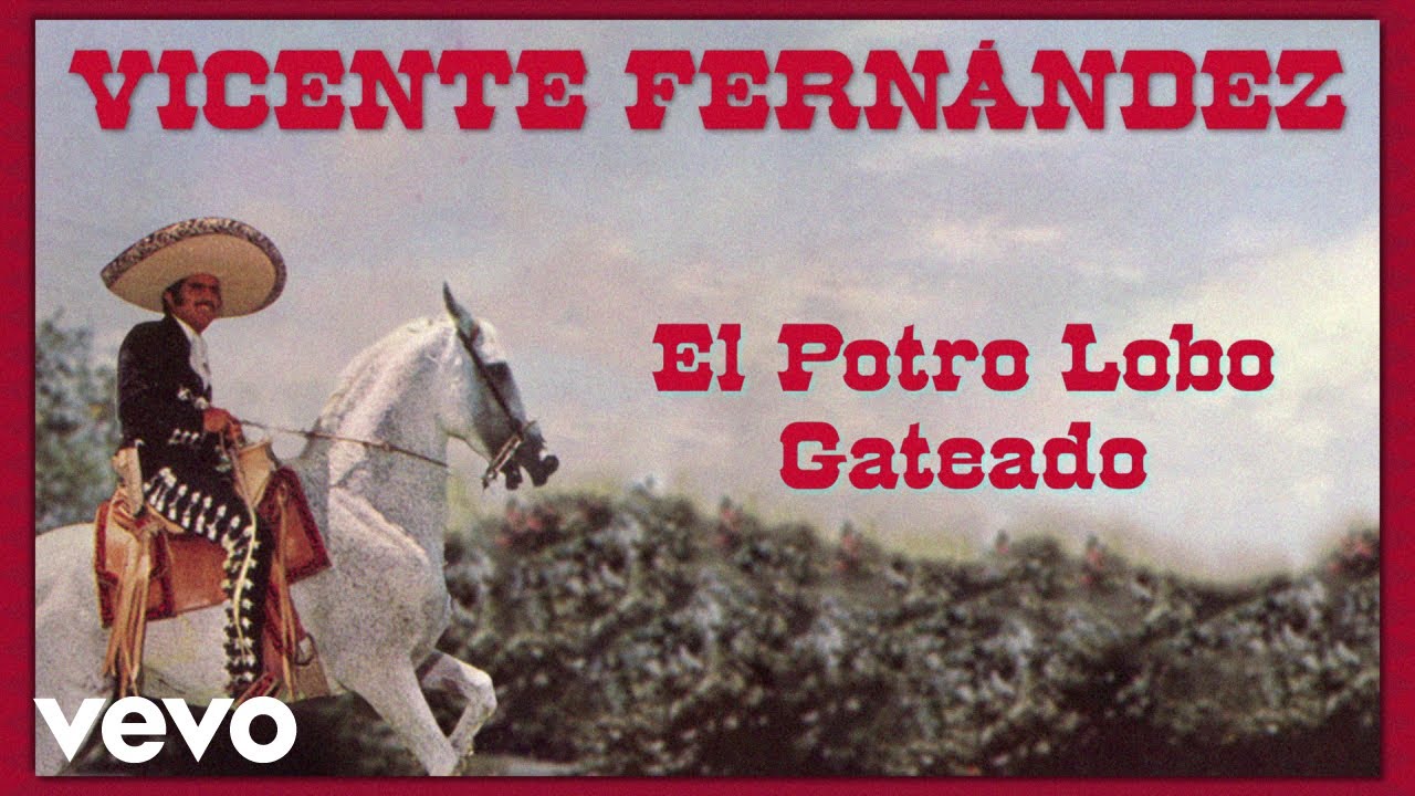 Vicente Fernández - El Potro Lobo Gateado (Letra / Lyrics) - YouTube