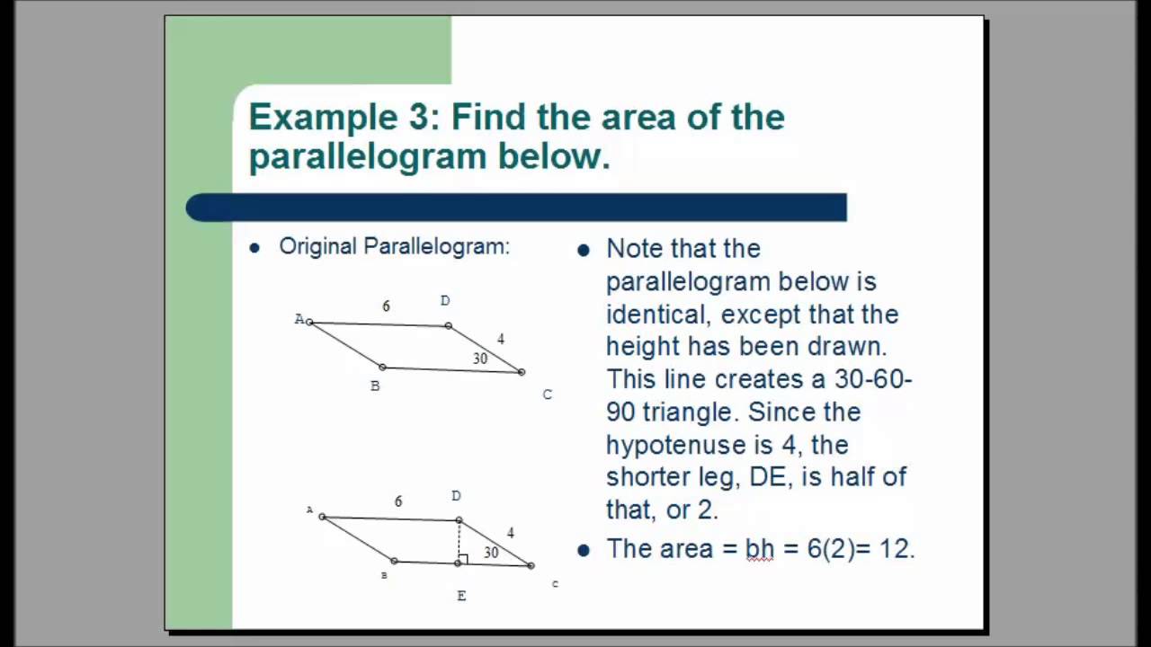 Free SAT Math Lessons: Parallelograms - YouTube