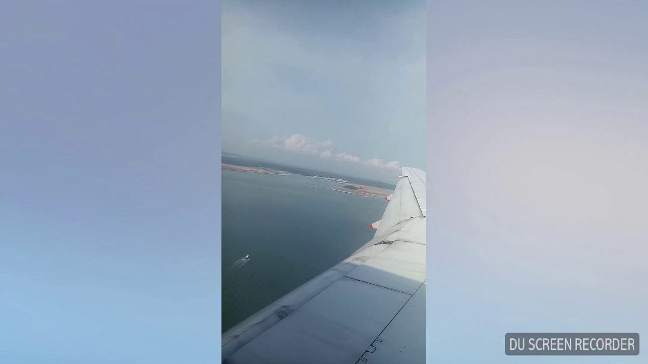 My first time in SIA flight. Landing view of Singapore - YouTube