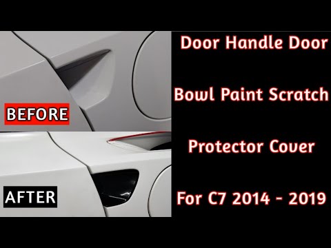 Door bowl protector cover install for C7 corvette