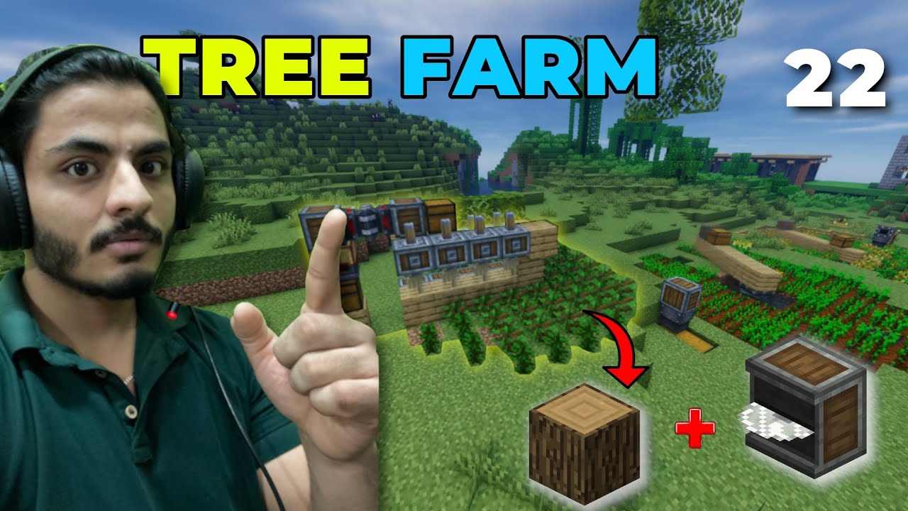 I BUILD FULLY AUTOMATIC TREE FARM in Minecraft Survival! | Ep-22 Hindi ...