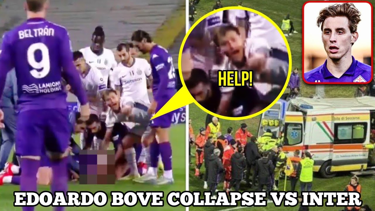 Edoardo Bove collapsed on ground - FIORENTINA VS INTER HIGHLIGHTS 2024/ ...