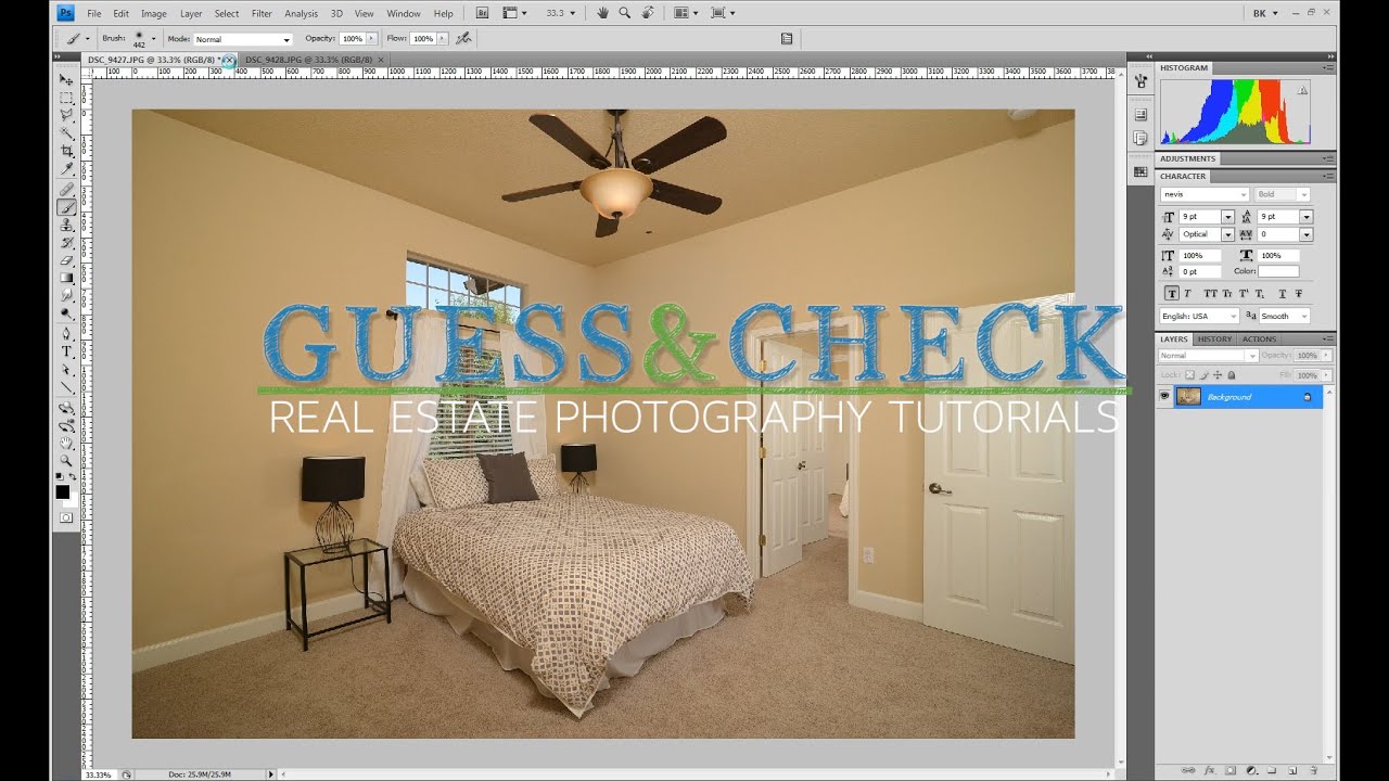 Eliminating a Ceiling Fan Shadow in Photoshop - YouTube