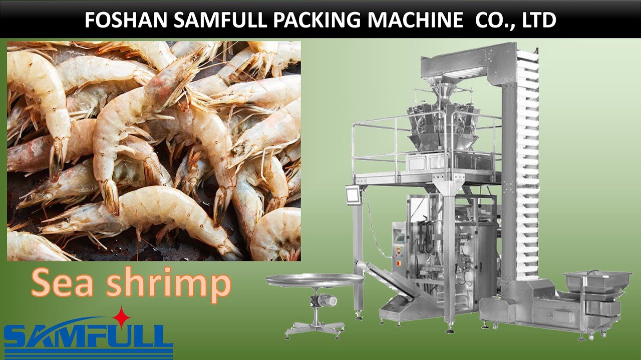 1kg shrimp packing machine - YouTube