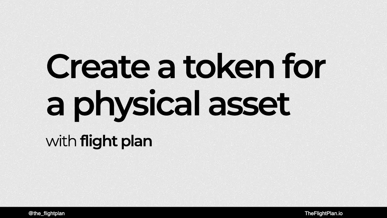 Create a token for a physical asset - YouTube