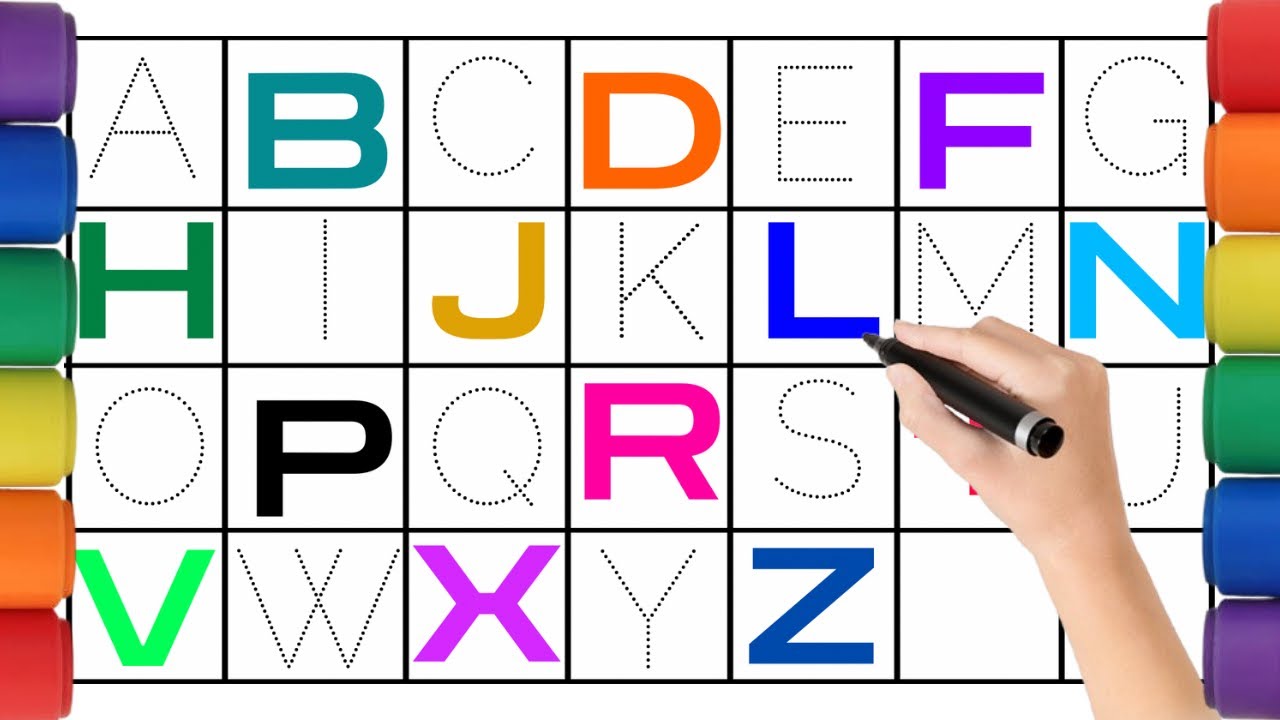 ABC song, learn alphabets, abcd, a to z, kids rhymes, alphabet tracing ...