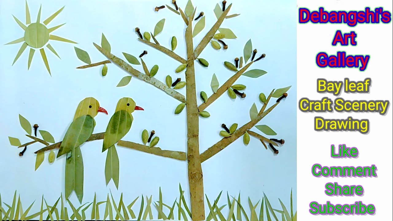 Bay Leaf Craft Scenery Drawing. - YouTube