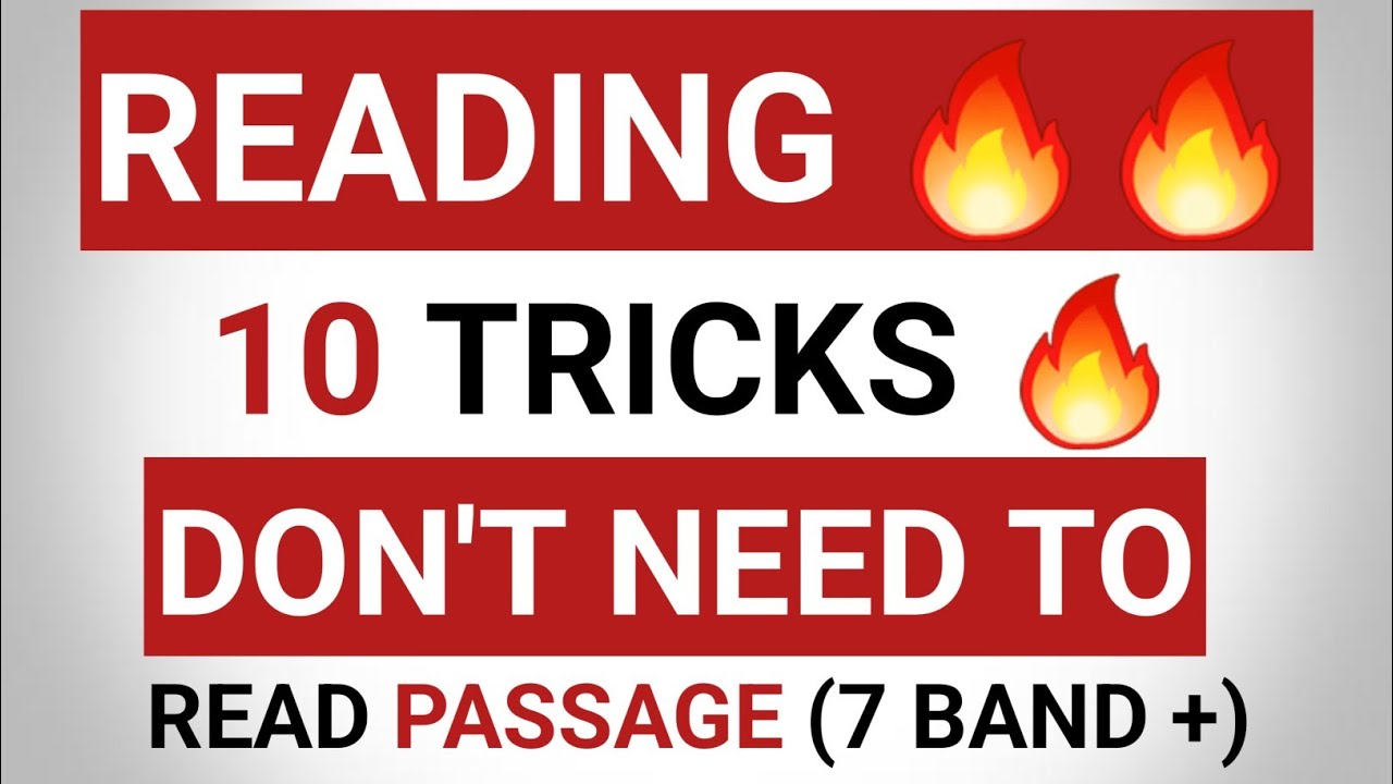 Reading tricks tips and tricks live | IELTS Reading tips and tricks ...
