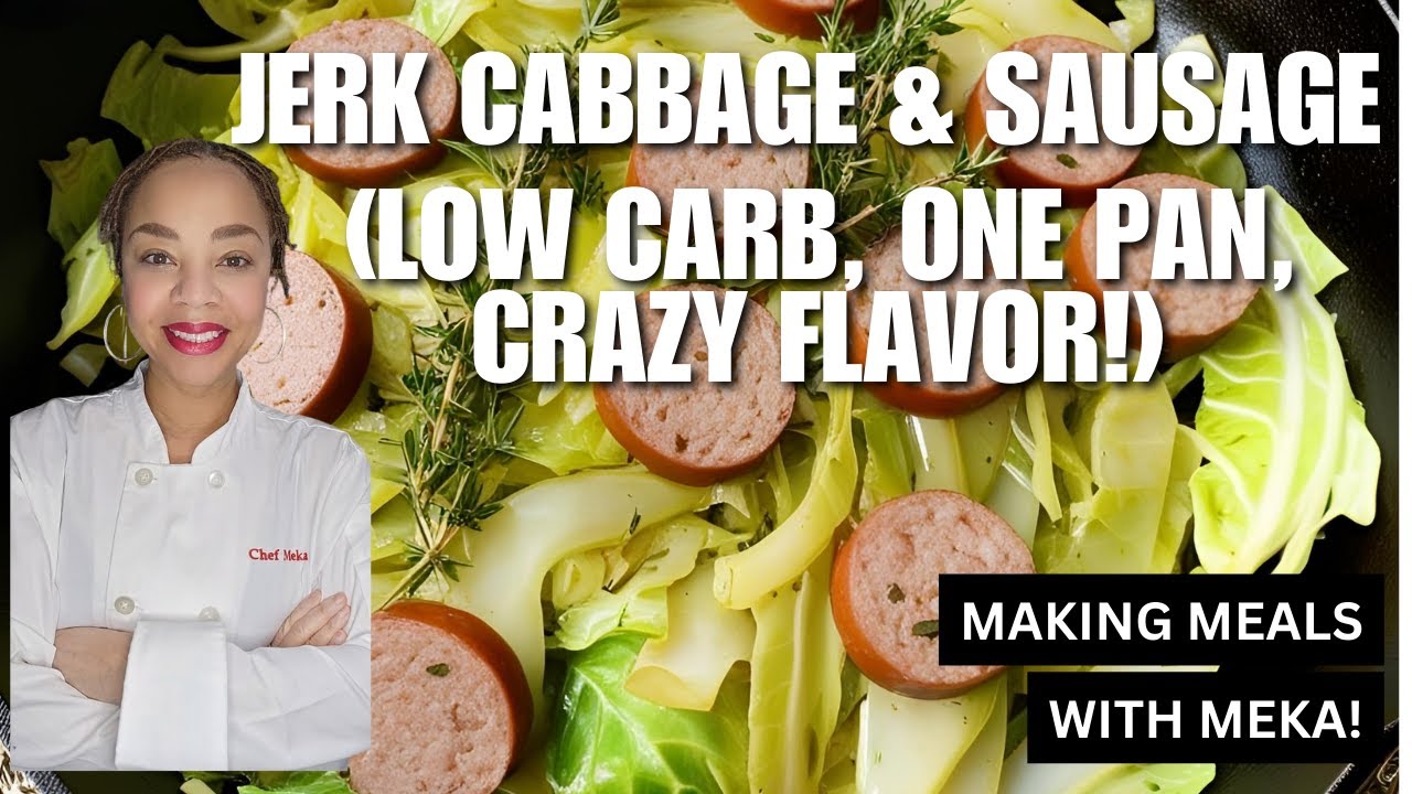 Jerk Cabbage & Sausage! Low Carb, One Pan, Crazy Flavor! - YouTube