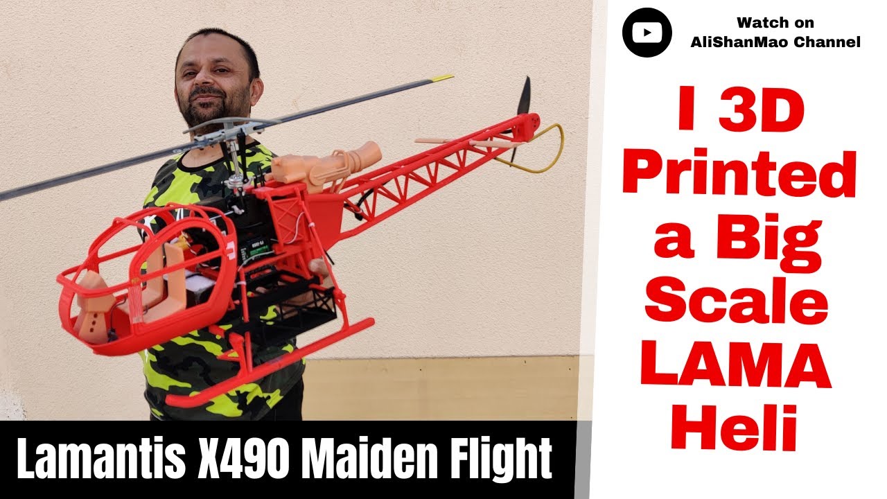 I 3D Printed a Big Scale LAMA Inspired Helicopter and It Flew Better ...