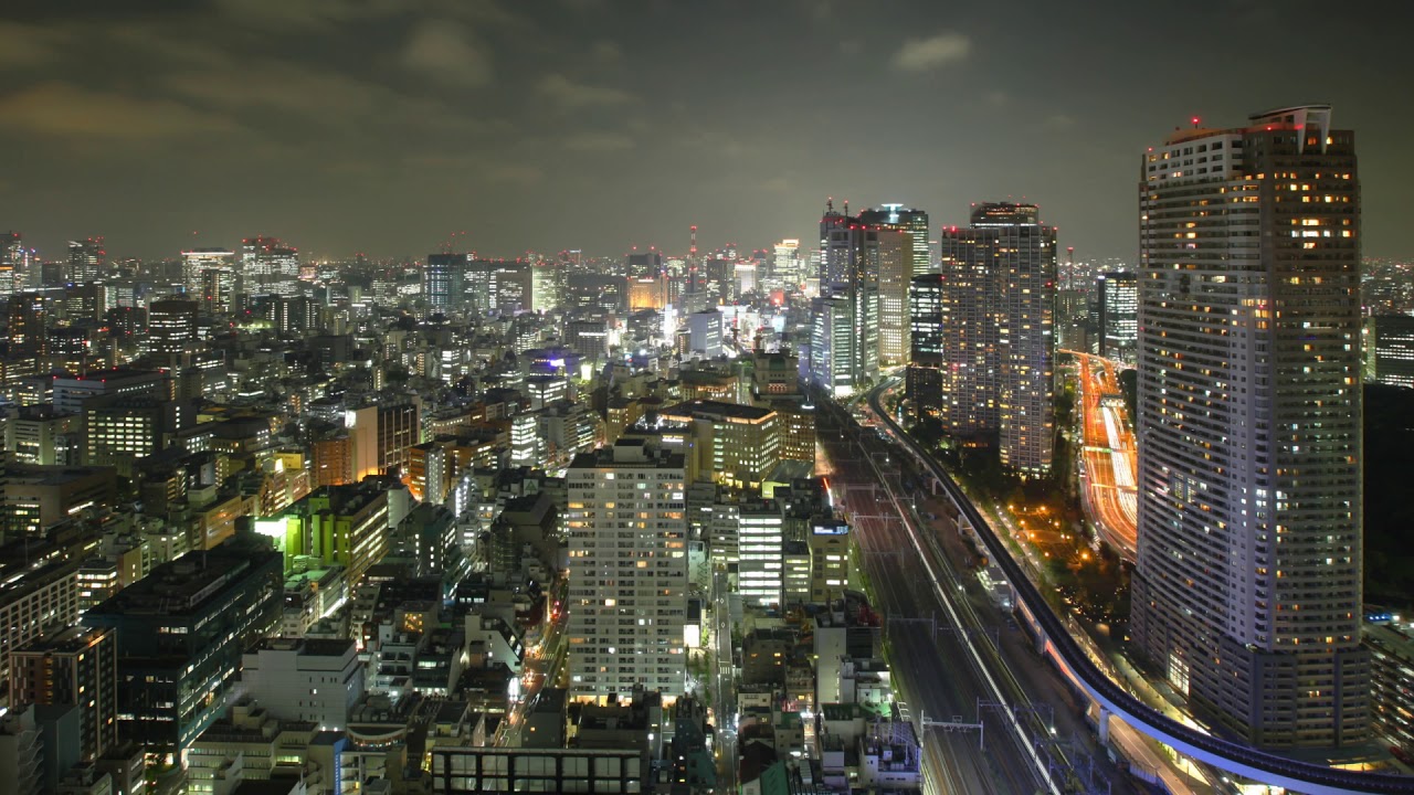 Night time lapse tokyo japan - No Copyright - YouTube