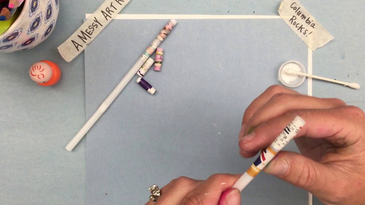 A Messy Art Room: Recycled Magazine Beads - YouTube