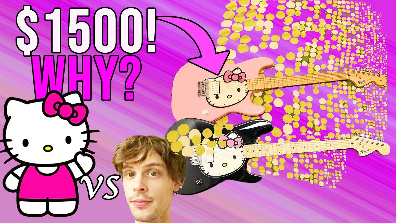 Hello Kitty guitar is HOW MUCH? (Squier Strat) - YouTube
