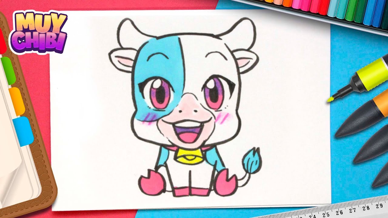 COMO DIBUJAR UNA VACA CHIBI - Dibujos chibi faciles - Como dibujar ...