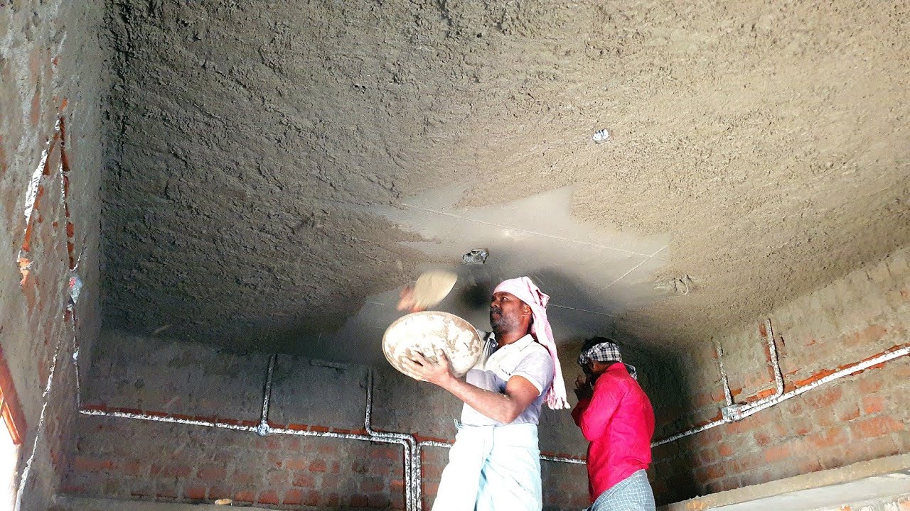 Techniques of Roof Concrete Ceiling Plastering_2BHK Sheet Shuttering ...