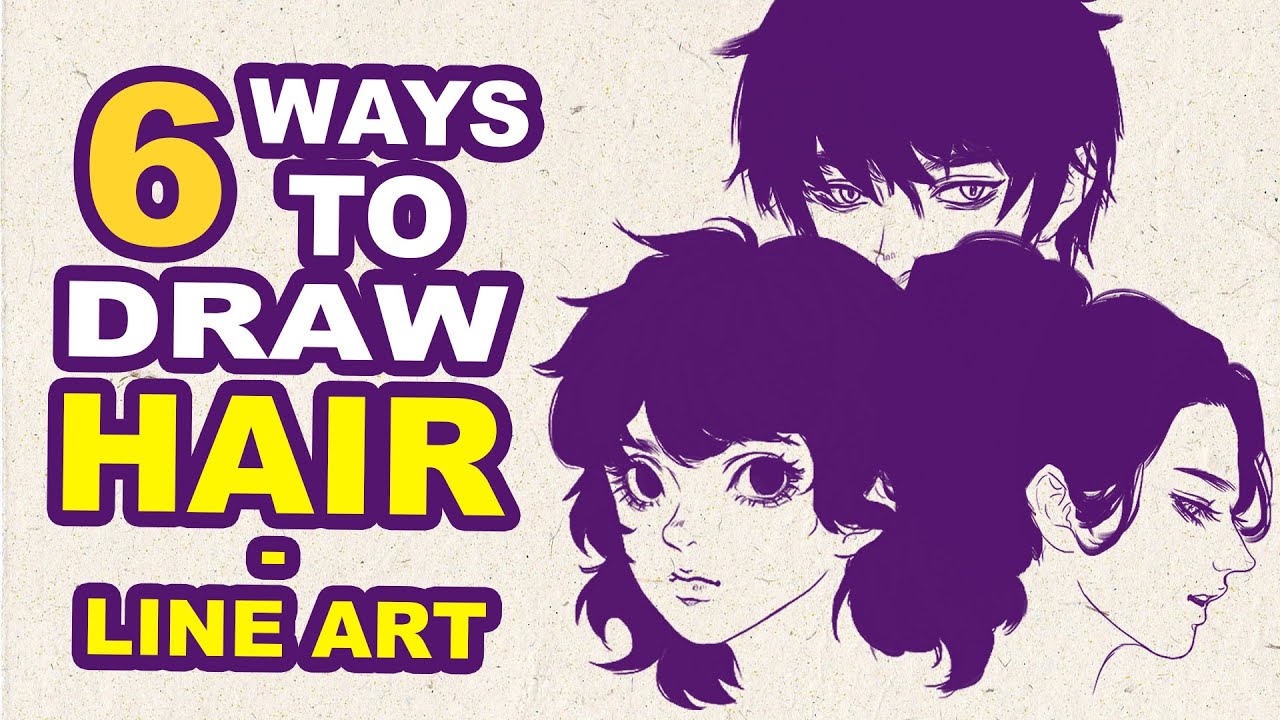HOW TO DRAW 6 HAIRSTYLES | DIGITAL ART | HUTA CHAN - YouTube