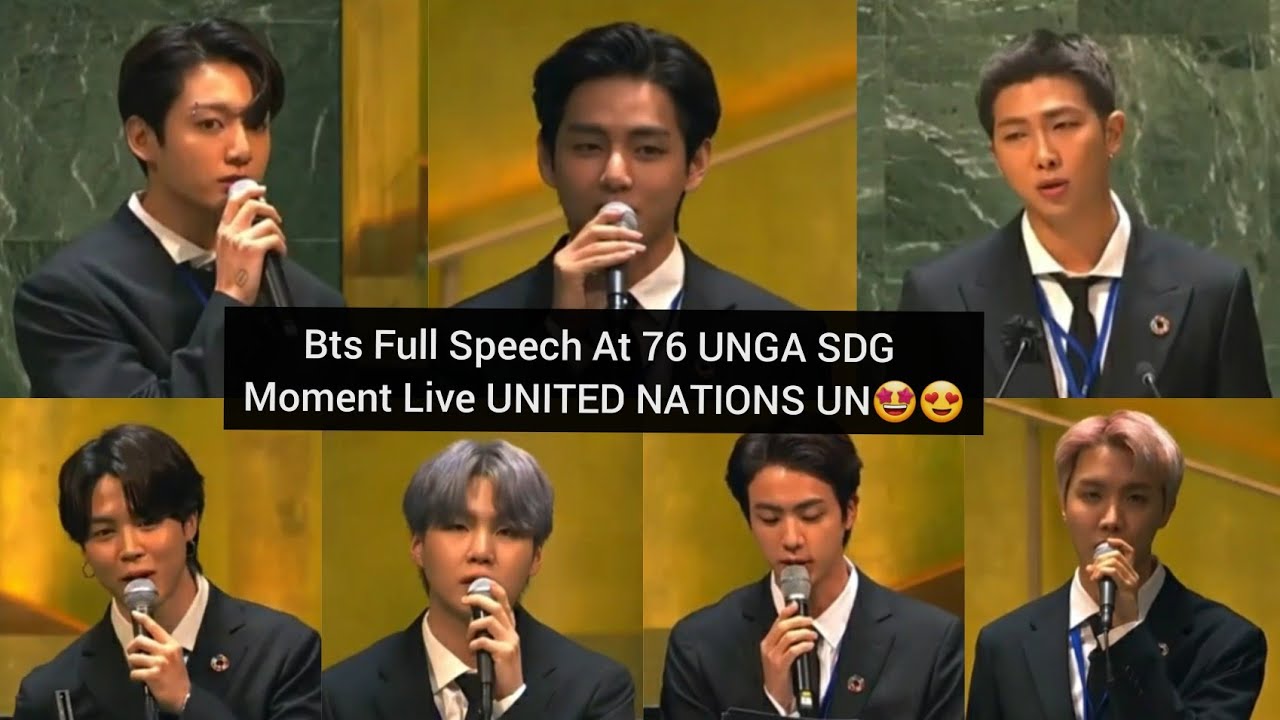 [eng sub] Bts Full Speech At 76 UNGA SDG Moment Live UNITED NATIONS UN🤩 ...