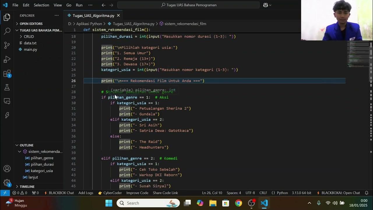 TUGAS UAS Algoritma - YouTube