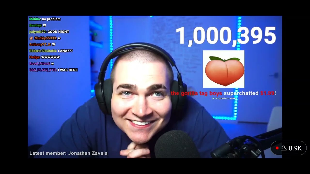 Steak hit 1 Millon subscriber (Steak Live Stream Clip) - YouTube