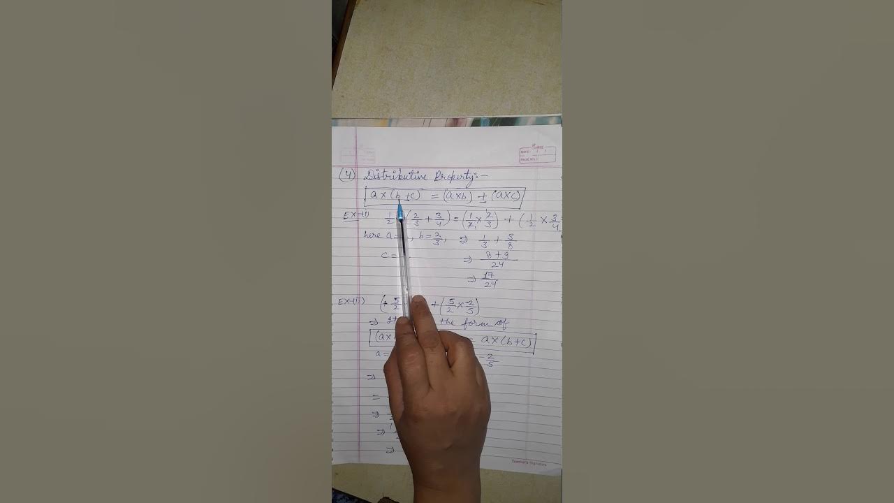 Distributive property for rational numbers over addition and ...