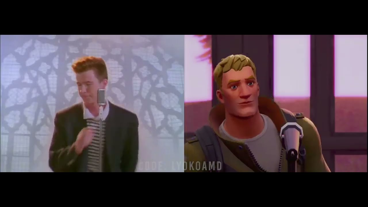 Never Gonna Give You Up | Fortnite (scene comparisons) - YouTube