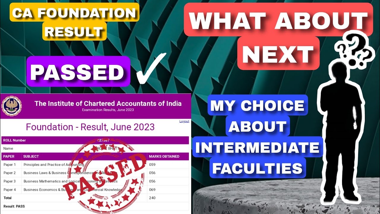 What Next After 😲Ca foundation pass l all faculty discussions l both ...