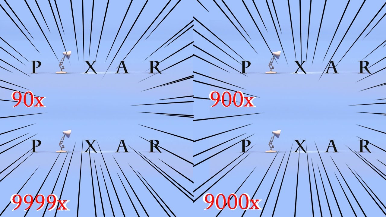 Pixar Intro Logo Getting 999999X Speed - YouTube