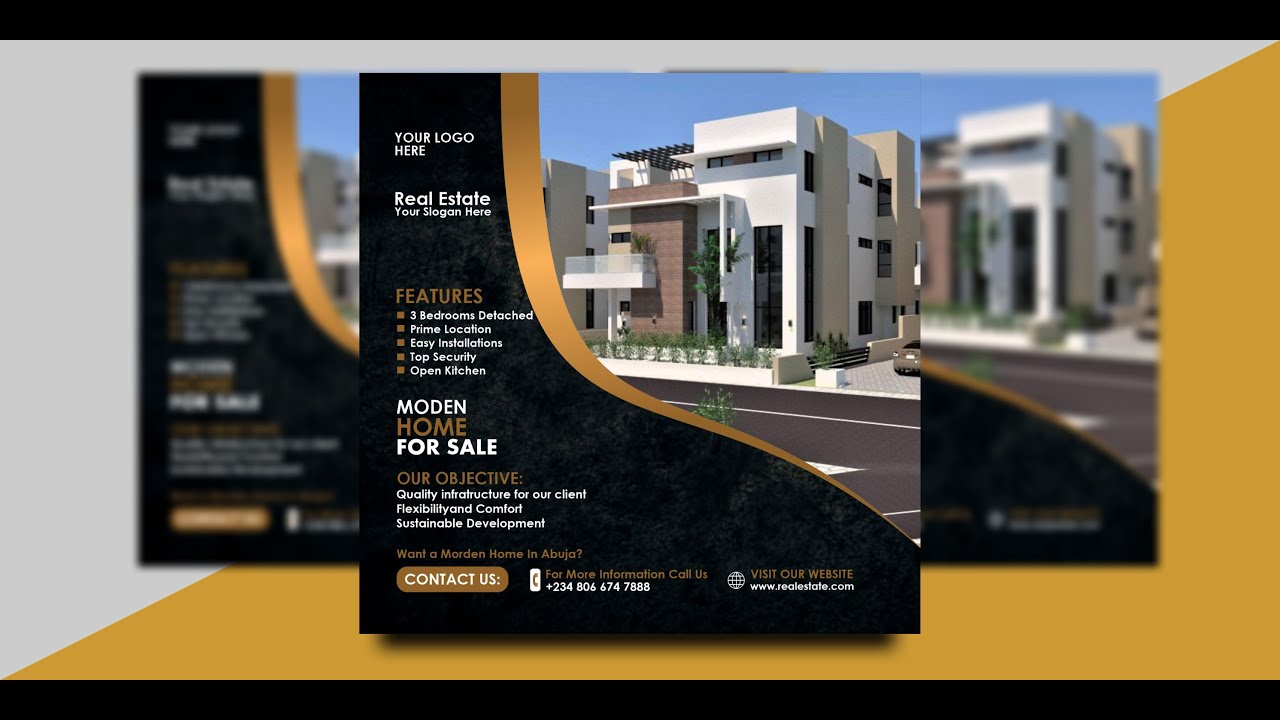 Real estate flyer design | Social media flyers | how to design estate ...