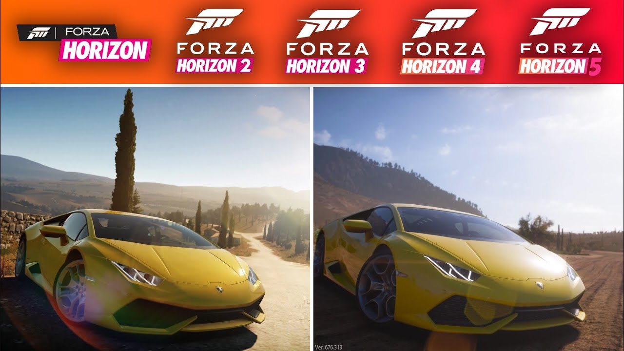 FH1-FH2-FH3-FH4 vs. FH5 | Throwback Start Screen Comparison - YouTube