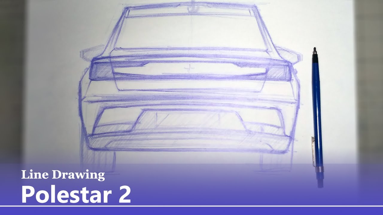 Line Drawing: Polestar 2 Rear View - YouTube
