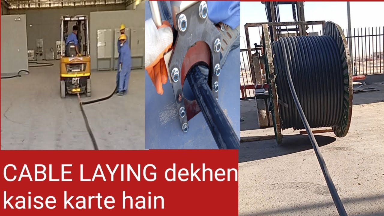 LT cable #240 mm# 4 core #440v 50 HZ #laying work - YouTube