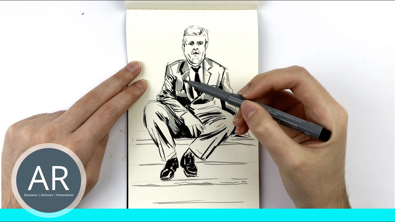 Menschen zeichnen im Urban Sketch-Stil – Tutorial - YouTube