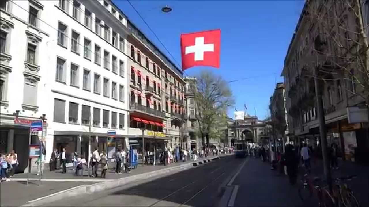 Busy Bahnhofstrasse in Zurich, Switzerland - YouTube