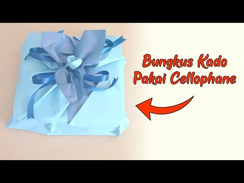 DIY | Bungkus Kado Pakai Kertas Cellophane | Gift Wrapping Very Easy ...