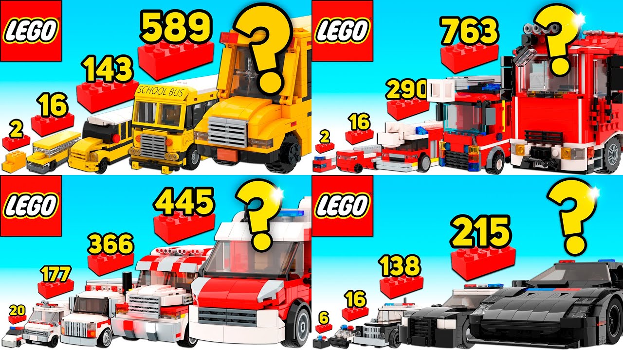 LEGO City Vehicles in Different Scales - Comparison (Compilation) - YouTube