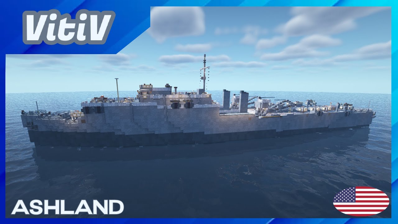 USS Ashland (LSD-1) - Ashland-class Dock Landing Ship - Minecraft - YouTube