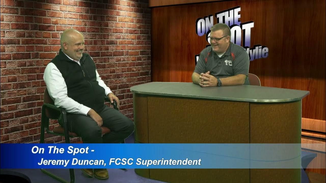 On The Spot Jeremy Duncan, FCSC Superintendent - YouTube