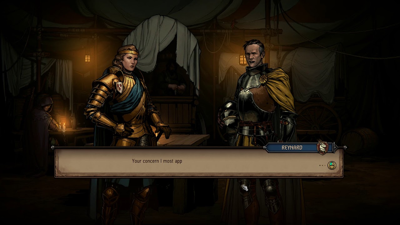 Talking to Reynard in first pitch camp - Thronebreaker: The Witcher ...