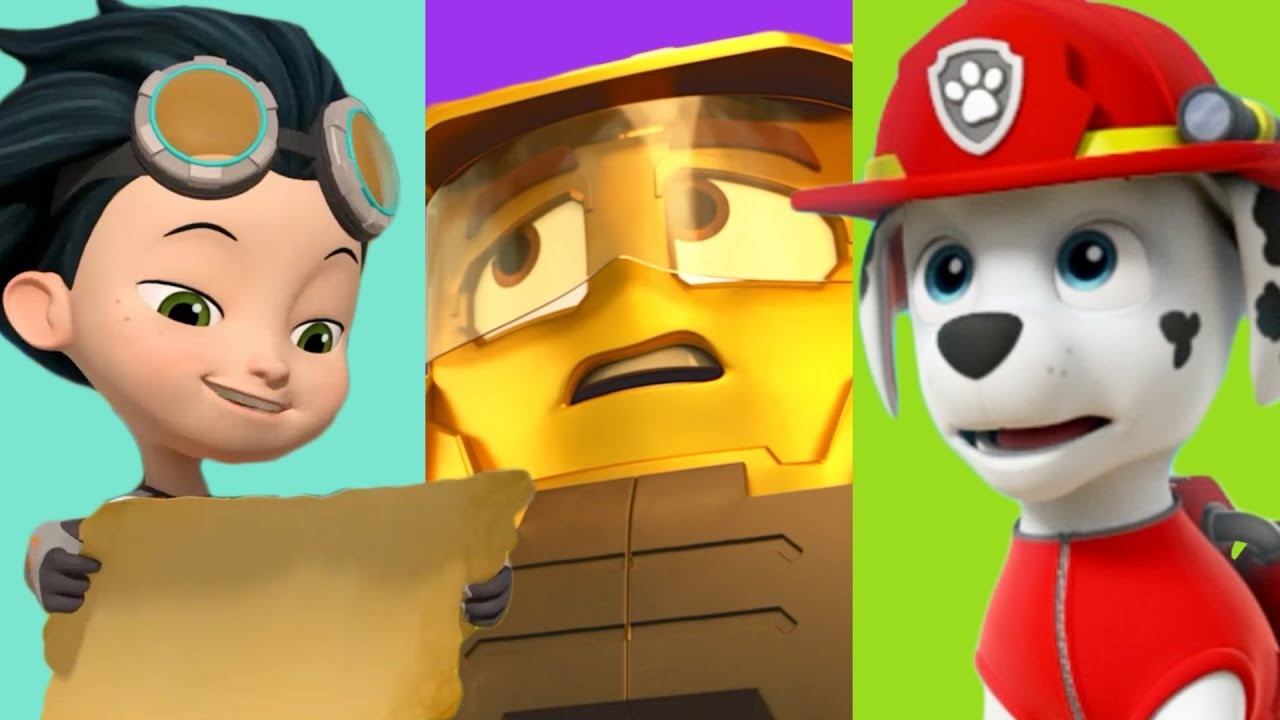 PAW Patrol Marshall Shrinks + Rusty Rivets & Mighty Express 🔥🗺🚃 ...