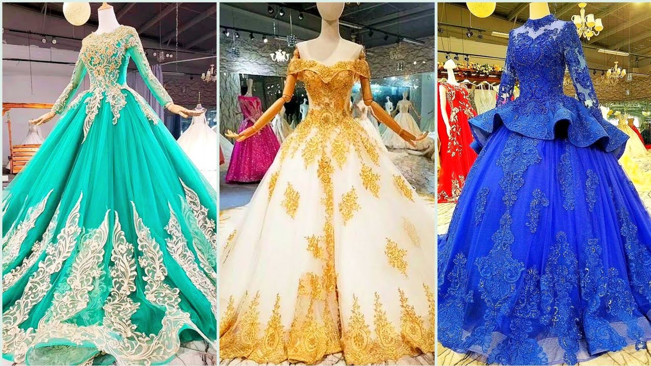 Embellished Designer Fancy Wedding Gown Maxi Dresses Ball Gown Evening ...