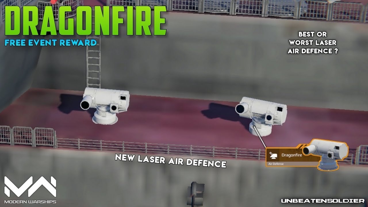 Modern Warships : Dragonfire ( Laser Air Defence ) Damage Test || New ...