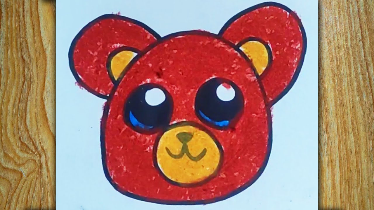 How to draw a bear face | Bear face drawing Tutorial |Very Easy Drawing ...