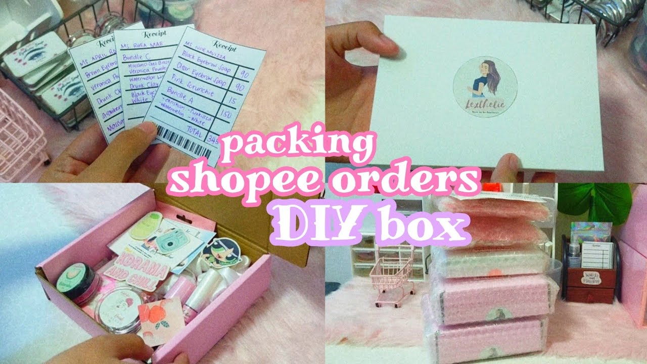 studio vlog #18 packing shopee orders 🛒 making DIY box 📦 Lexthetic PH ...