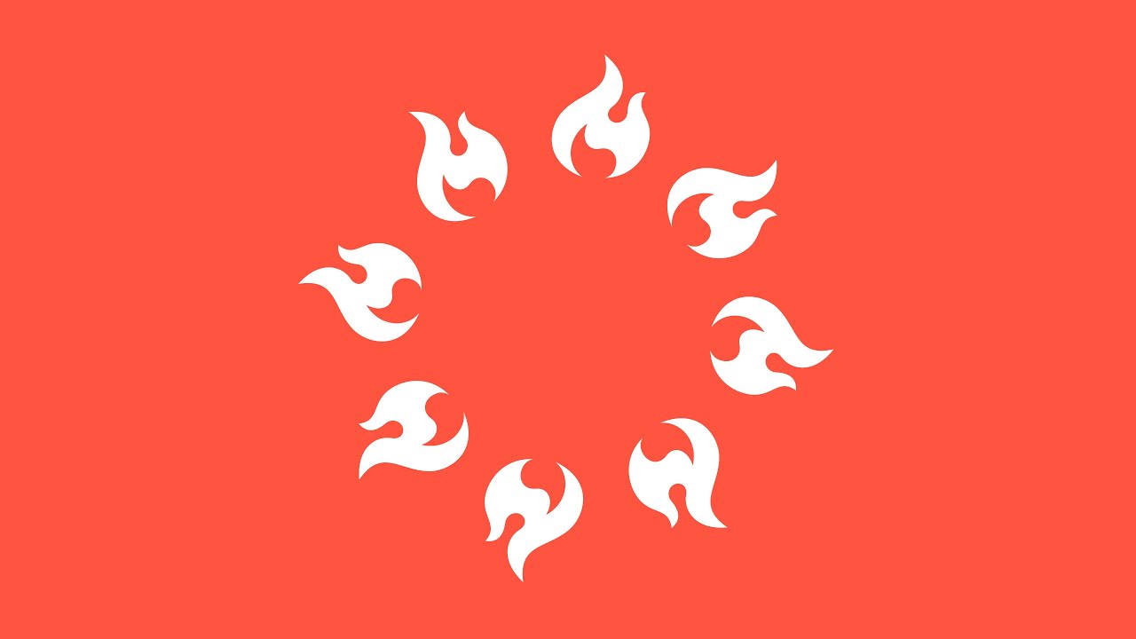 Red Fire Flames Circle Free Looping Background Wallpaper Animation | 10 ...